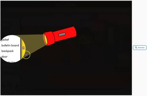 Speech Therapy Flashlight Activity Back to School Scenes Search BOOM™ CARDS