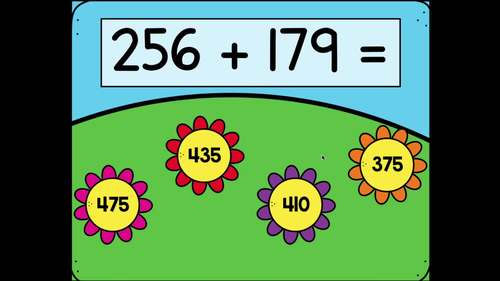 Three Digit Addition to 1000 Digital Math Game 2nd Grade Center Activities