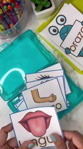 Spanish Body Parts | Las Partes del Cuerpo | Tarjetas | Memory game