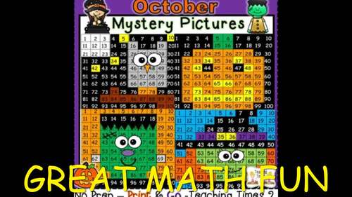 Halloween Hundreds Charts | October | Math Centers | Halloween Math ...