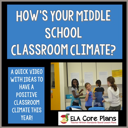 Tips to Improve Middle School Classroom Climate by ELA Core Plans