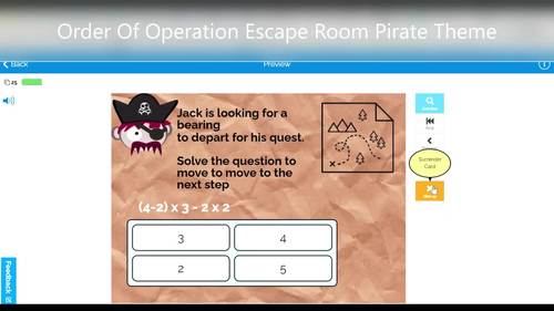 Order of Operation Escape Room Pirate Theme by SG Math Guru | TPT