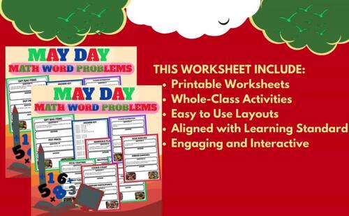 Spring May Day Math Challenge Activities 2nd,3rd,4th,5th,6th,7th,8th ...