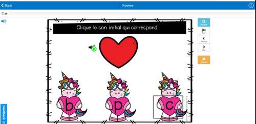 French Boom Cards le son initial: Valentine's Day/valentin Edition