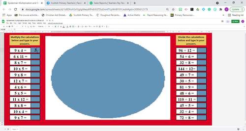 Bundle of 4 Digital Pixel Art NO PREP Multiplication and Division up to 12