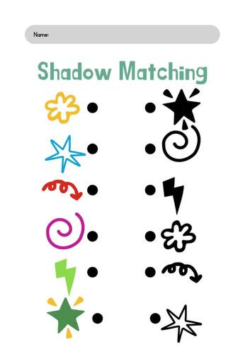40 Printable Shadow Matching Spring, Match the Picture,Shadow Matching ...