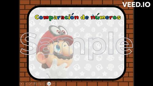 Presentación de PowerPoint Comparando Números con Super Mario - Chain Chomp
