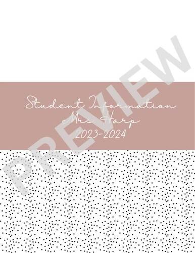 Editable Pink Neutral Dots Binder Covers and Spine Labels | TPT