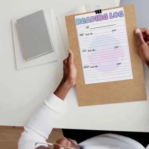 Reading Log Template by Camar Classroom Creations | TPT