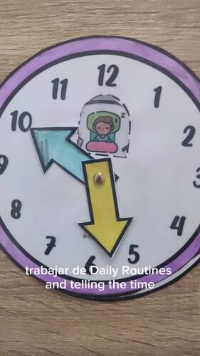 Craftivity: Daily routines and telling the time (Whhat do you do...) # ...
