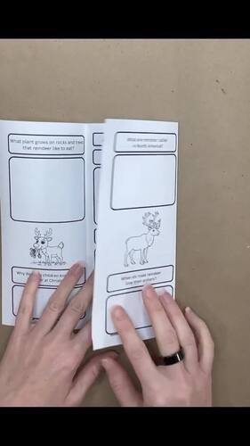 All About Reindeer Craft Brochure Reading activity 3rd grade holiday ...