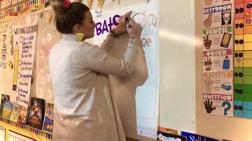 K-2 Primary Project and Trace or Print Interactive Anchor Charts - ELA