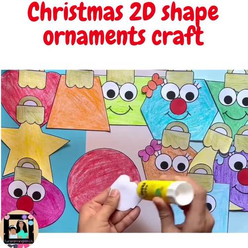 Christmas Ornament 2D Shapes Craft | Holiday Shapes Bulletin Board Crafts