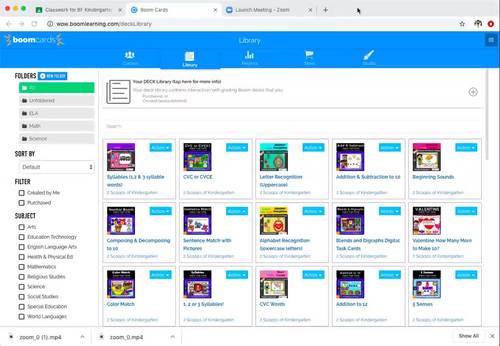 BOOM Kindergarten Digital Task Cards Mixed Vowels (Distance Learning)