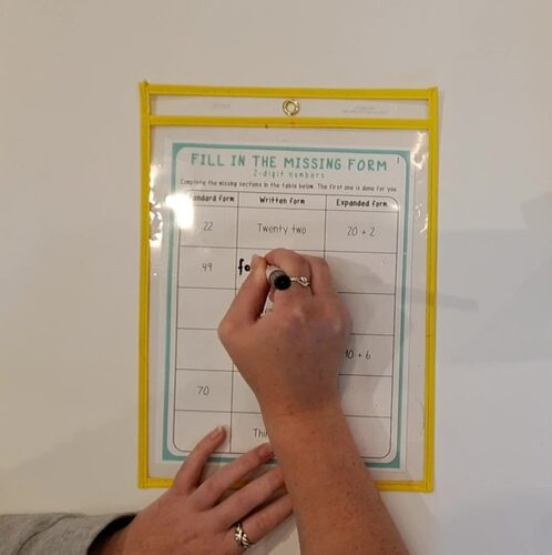 Place Value 2-digit standard, expanded, base 10 and worded form activity