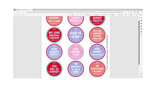 Bible verse Valentines Cupcake Toppers, Valentines Printables, cupcake ...