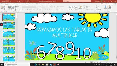 Tablas de multiplicar del 1 al 5 - presentación en Power Point | TPT