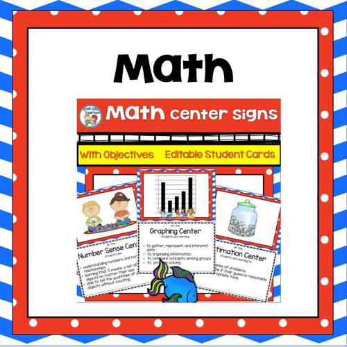 Under the Sea EDITABLE Math Center Signs | Ocean Math Center Cards ...