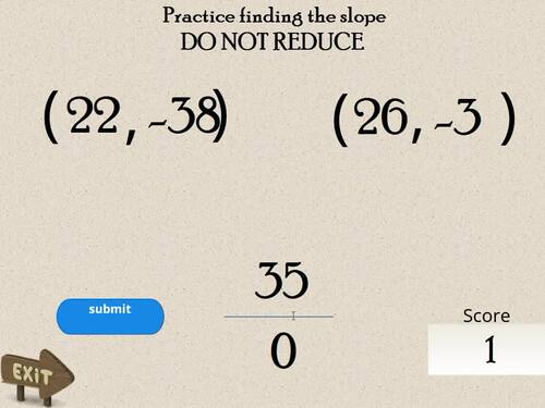 Find the slope using two points - Digital Activity - Instant Feedback ...