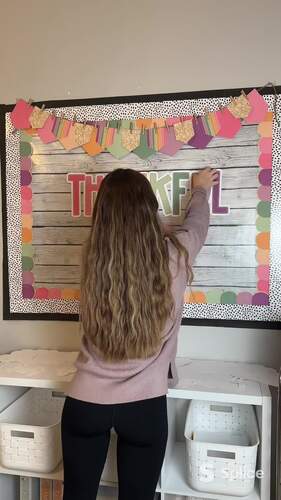 Thanksgiving Bulletin Board Kit | BRIGHT Trendy Thanksgiving | November ...