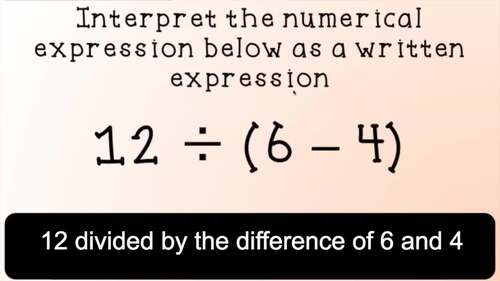 Interpret Numerical Expressions Google Classroom™ Flash Cards | TPT