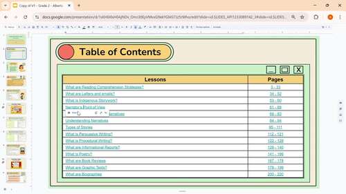 Grade 2 - Reading Comprehension Unit - Google Lesson Slides - Alberta ...