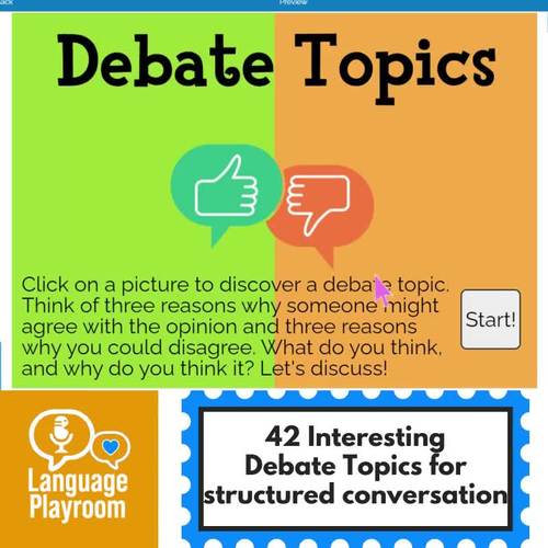 Debate Topics - 42 Task Cards for Structured Conversation & Perspective ...