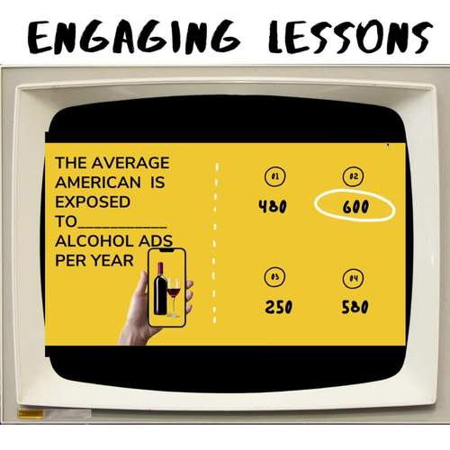 Alcohol BUNDLE: Lessons & Project on Substance Abuse and Alcohol in Media