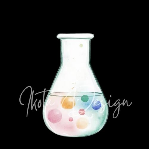 Chemistry Lab Watercolor Clipart by Ikota Design | TPT