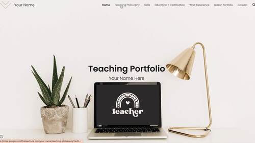 *Neutral* Basic Digital Teaching Portfolio | Teacher Portfolio Website