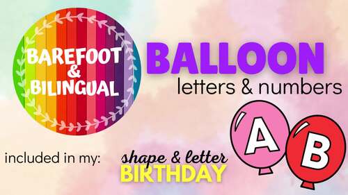 Balloon Letter & Number Clipart | Birthday Clipart | TPT