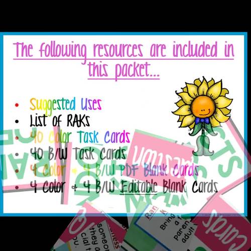 Random Acts of Kindness Task Cards - Be Kind by Penelope's Portfolio