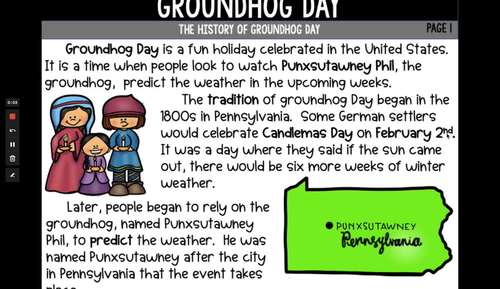 Groundhog Day Literacy Activities: Print and Digital by Ms Avrick's Owlets