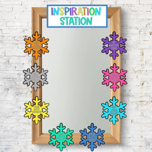 Snowflake Student Affirmation Station -Positive Messages -Winter ...