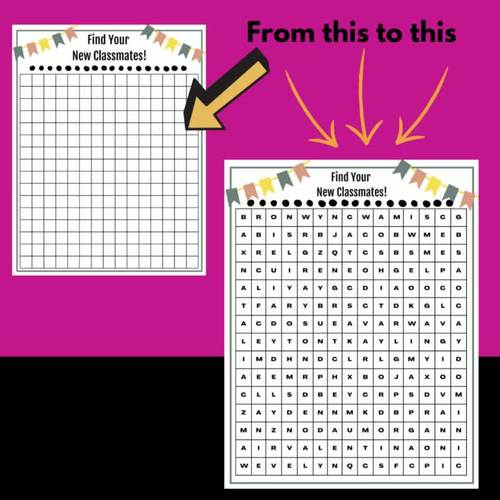 Class Word Search Template for Canva - Fully Editable by Learning Cove