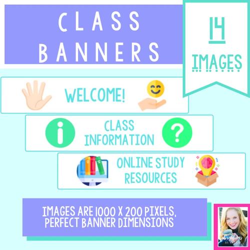 Class Banners - Digital Decor - Distance Learning by Creations by Callie