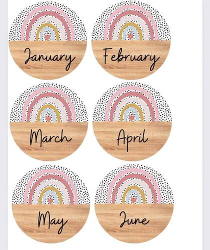 Boho Rainbow Classroom Birthday Display by Jasmin Voellmar | TPT