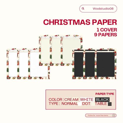 Christmas Digital Notebook Cover & Paper Set V3 | GoodNotes Planner Pages