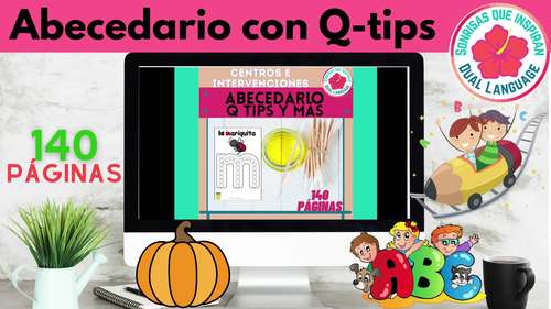 Abecedario con Q tips Dots the Alphabet e intervenciones | TPT