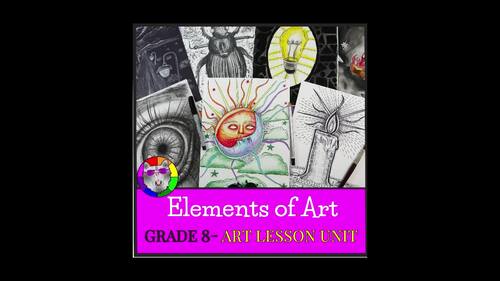 Elements of Art Projects 8th Grade Art Lessons Light vs Dark Activities BTS