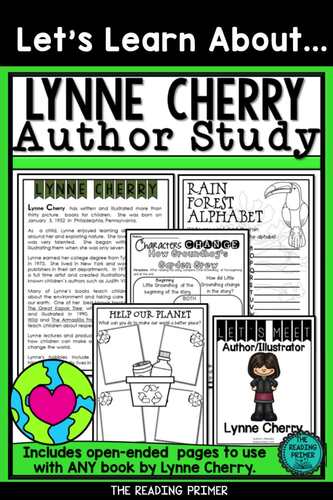 Elementary Author Study BUNDLE with Comprehension and Writing Activities