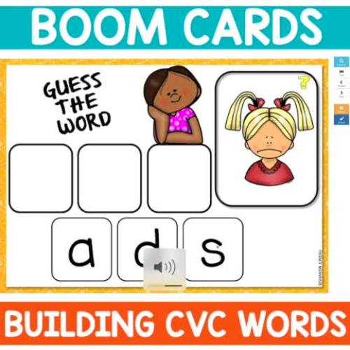Phonemic Awareness Activities Boom Cards | CVC Digital Word Work