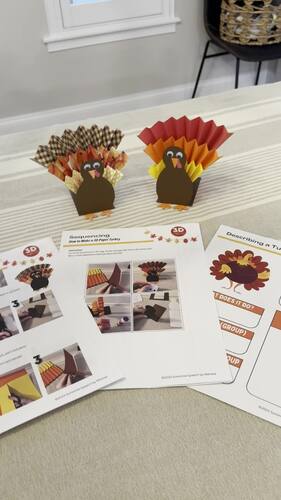 3D Craft Activity for Speech Language Therapy | Thanksgiving | TPT