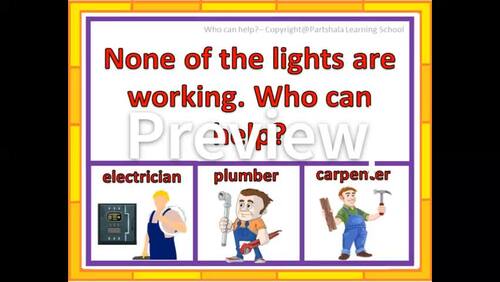 Occupation- Community Helpers. Who can help?- Task Activity Slides ...