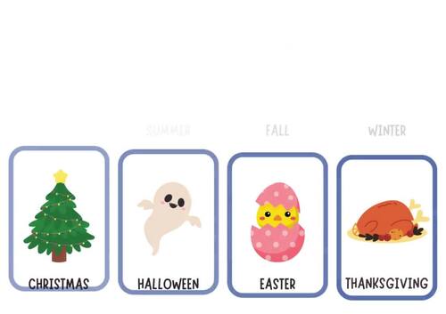 Festive Holidays Double-sided Flashcards For Kids by The Digivita