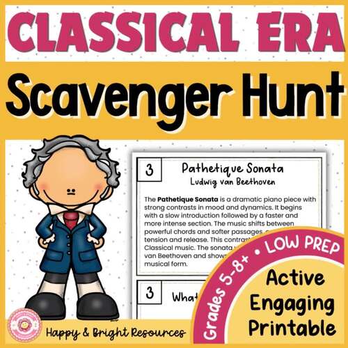 CLASSICAL ERA Composers Scavenger Hunt | Middle School MUSIC HISTORY Game