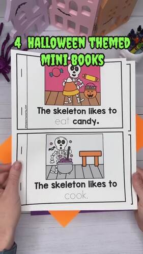 Halloween ELA Mini Books {4 Parts of Speech/Sight Word Books-Nouns ...