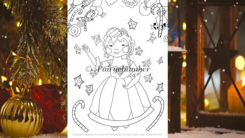 Nutcracker Christmas Ballerina Coloring Page For Kids And Adults ...
