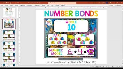 Fish Number Bonds Addition and Subtraction for Google (TM) & PowerPoint