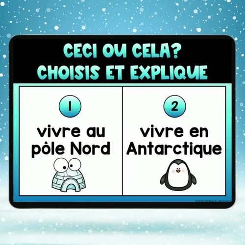 French Winter Oral Communication Activities and Games | TPT